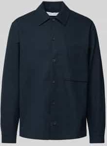 Sams&oslash;e & Sams&oslash;e Regular Fit Hemdjacke aus Baumwoll-Leinen-Mix Modell SADAMON