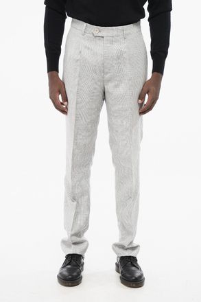 Brunello Cucinelli Hose mit 1 Bundfalte aus Baumwollmischung im District-Check Brunello Cucinelli
