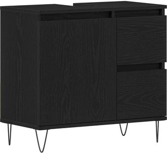 vidaXL Vidaxl - Cabinet de Lavabo Chêne noir 65 x 33 x 60 cm Bois dingénierie