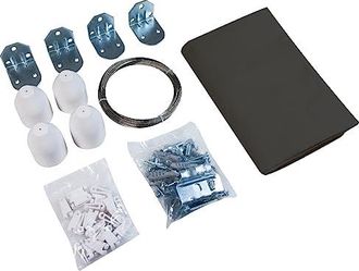 WINDHAGER Sonnensegel-Seilspann-Set, 270 x 140 cm, Sonnenschutz, atmungsaktiv, Polyestergewebe, Anthrazit