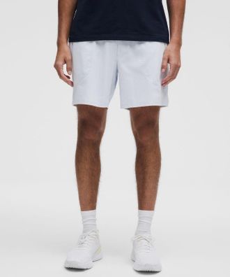 lululemon License to Train Shorts ohne Liner für Männer - 18 cm - Größe 2XL in Starch Blue