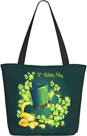 AOOEDM Happy Patricks Day Shamrock Clover1 Sac &agrave; provisions pour femme 33 x 27,9 x 17,8 cm. Le cadeau parfait pour la Saint-Valentin. Cest de la Saint-Valent