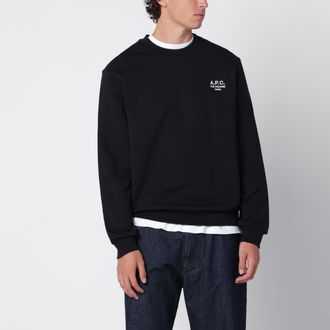 A.P.C. Rue Madame Sweatshirt aus schwarzer Baumwolle