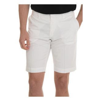 Fay Chino Bermuda Shorts mit Knopfverschluss - - Shorts - Herren - Wei&szlig; - W40