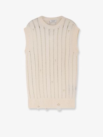 Laneus Destroyed effect cotton vest - LANEUS - gender_Man