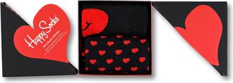 Happy Socks 2-Pack I love You Set, farbenfrohe und fröhliche, Socken für Männer und Frauen, Schwarz-Gelb-Blau (36-40)