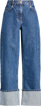 Farm Rio DENIM WIDE PANTS DETAILS TRICOT LOW WAIST