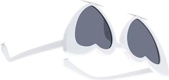 Generic Lunettes de Soleil à Verres Gris en Forme de Coeur, Protection UV élégante pour Femmes, Lunettes de Coeur Vintage pour Femmes (lentilles grises)