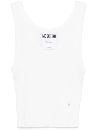 Moschino haut à logo - Blanc