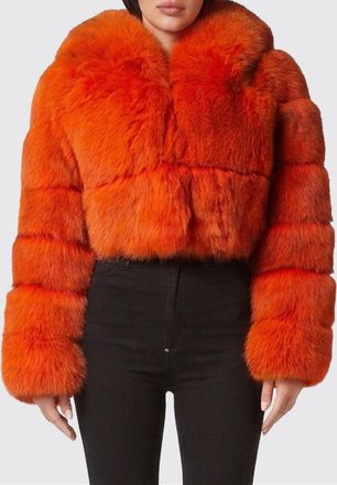 Philipp Plein Bomber &agrave; capuche en fourrure de renard