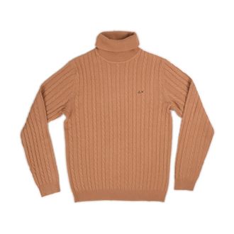 Sun 68 Beige Turtle Neck Sweatshirt Hoodie - - Knitwear - Herren - Beige - XL