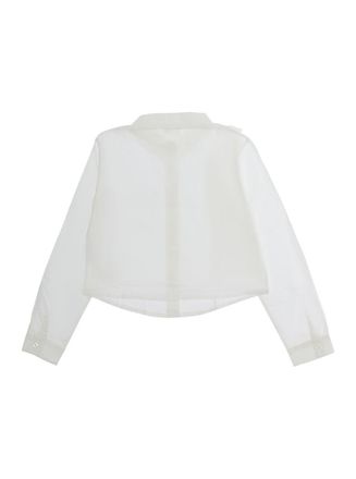 Nan&aacute;n Ruffle-Trim Cotton Blouse - White
