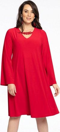 Yoek A-Linien-Kleid Damen Kleid Gro&szlig;e Gr&ouml;&szlig;en mit V-Ausschnitt