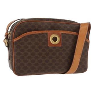 Celine Pre-owned Vintage Macadam Canvas Schultertasche - - Pre-owned - Damen - Braun - ONE SIZE