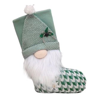 Generic Weihnachtsstr&uuml;mpfe | Weihnachtsstr&uuml;mpfe gr&uuml;n gestrickt Dekoration - Dekoration f&uuml;r Innen Au&szlig;en T&uuml;r Fenster Wand Baum Tisch Garten Leckereien Kamin