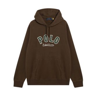 Polo Ralph Lauren RL Fleece Western-Logo Hoodie - - Sweatshirts & Hoodies - Herren - Braun - XL