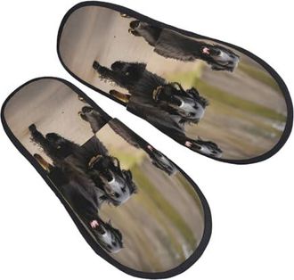 Generic Accueil Pantoufles Patte De Flat-Coated Retrievers Au Trot Doux Fourrure Pantoufles R&eacute;utilisables Chausson Hotel Pour Voyage Int&eacute;rieur H&ocirc;tel L