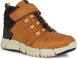 Geox J Flexyper Boy B ABX Bateau à Cheville, Brown Dark Yellow, 28 EU