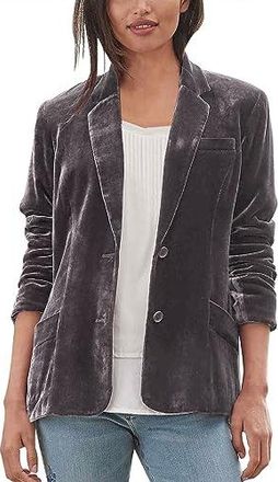 Generic Femme Blazer en Velours C&ocirc;tel&eacute; &agrave; Manches Longues OL Bureau Affaires Jackets &Eacute;l&eacute;gant Cardigan Blouson Jacket Veste De Costume &agrave; Revers avec Bouton Vest