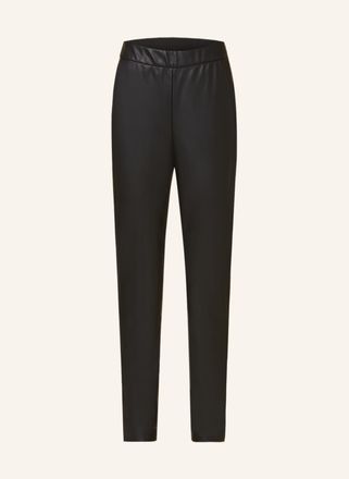 HUGO BOSS Leggings Taslimah In Lederoptik schwarz