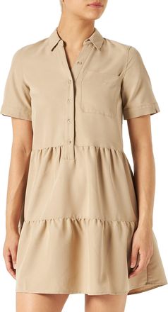 Esprit Damen Kleid 062ee1e302, 285/Sand, 34
