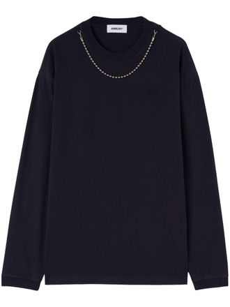 AMBUSH Sweatshirt mit Kettendetail - Blau