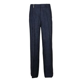 PESERICO Classico in Ciniglia Straight Hosen - - Trousers - Damen - Blau - S