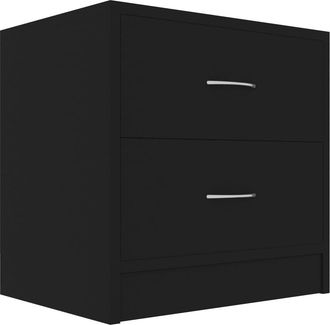 Generic Nachttisch mit 2 Schubladen, Nachtschrank, Nachtkommode, Nachtkonsole, Schlafzimmer Kommode, Schrank, Nachtschr&auml;nkchen, 40x30x40cm, Holzwerkstoff(Wei&szlig;