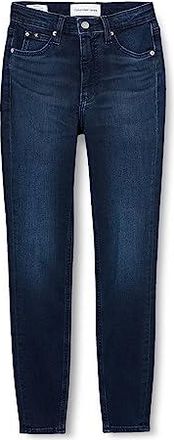 Calvin Klein Jeans High Rise Super Skinny Ankle J20J221586 Pantalons, Denim (Denim Dark), 34W Femme