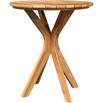 vidaXL Bistrotisch Braun 70 x 70 x 75 cm Teak-Massivholz Vidaxl