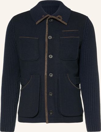 Habsburg Habsburg Strickjacke Liemberg Im Materialmix blau