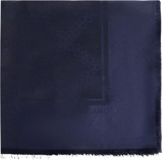 Ferragamo Femme, Accessoires, Bleu, Taille: ONE Size Foulard en soie