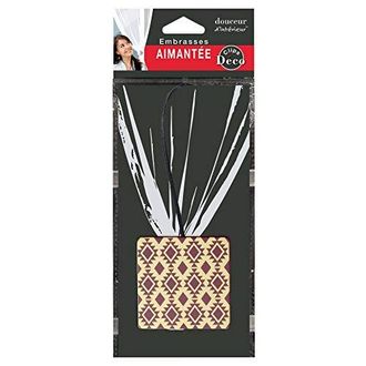 Douceur d'Intérieur Weicher Raffhalter, magnetisch, L 43 x 6 x 6 cm, MDF, Bedruckt, Harlekin Gold/Bordeaux