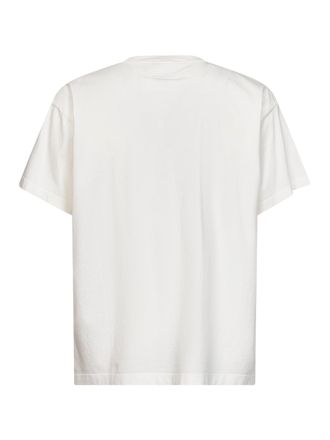 Maison Margiela Mens T-Shirt Overdyed Jersey White Cotton T-Shirts And Polos