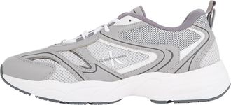 Calvin Klein Herren Runner Sneaker Retro Tennis Mesh Sportlich, Grau (Oyster Mushroom/Formal Grey/Storm F), 40