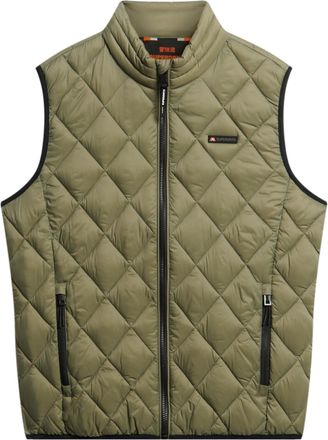Superdry Herren Fuji Lite Weste mit Diamantsteppung Blassolivgr&uuml;n XXL