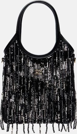 Miu Miu Verzierte Tote Bag Ivy Medium aus Satin