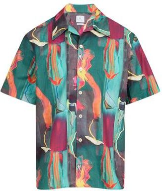 Paul Smith Chemise droite imprim&eacute;e en coton