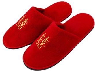 BESPORTBLE Pantoufles de Mariage Rouges en Velours Corail Doux Antid&eacute;rapantes et L&eacute;g&egrave;res pour Mari&eacute;e et Demoiselles DHonneur Pantoufles Chinoises Traditionnelles