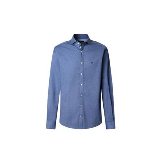 Hackett Homme, Chemises, Bleu, Taille: S Chemise en flanelle &agrave; ruban Tailored Fit