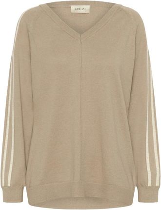 Cream Femme, Pulls, Beige, Taille: 40 FR CRAnva Stripe Pullover