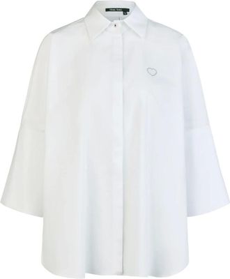 Marc Aurel Femme, Blouses et Chemises, Blanc, Taille: 38 FR Chemise ample &agrave; d&eacute;tails scintillants
