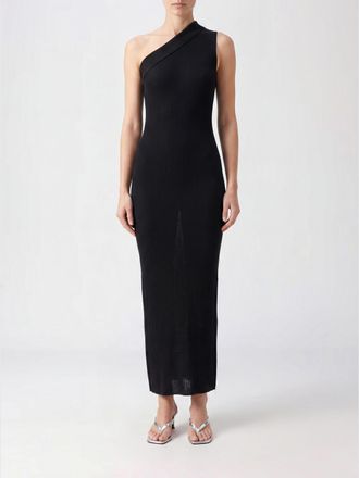 Rick Owens Robe midi en maille de laine asym&eacute;trique &agrave; &eacute;paule unique