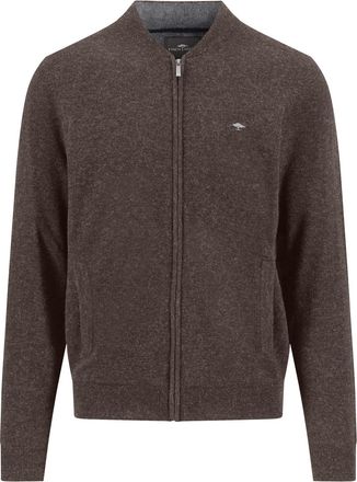 Fynch-Hatton Strickjacke aus Wolle-Kaschmir-Mix mit Rei&szlig;verschluss Dark Chocolate/S