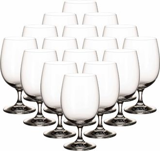 Villeroy & Boch La Divina Wasserkelch-Set 16-teilig, 330 ml, Klassische Wassergläser, Kristallglas