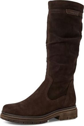Tamaris Femme Damen Long Boot Flat 1-25606-45 Botte Haute Jusquau Genou, Moka, 38 EU