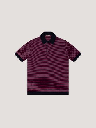 Circolo 1901 Striped Knitwear Polo Shirt Blue 1044 / M