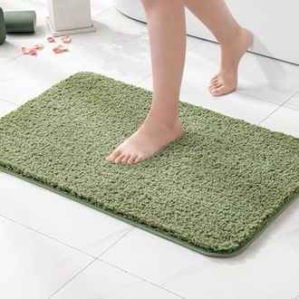 Miulee Tapis Salle de Bain 1 Pièce Absorbant Antidérapant en Haute Hygroscopicité Fourrure Tapis dEntrée pour la Douche Super Doux pour Chambre à Coucher Ent