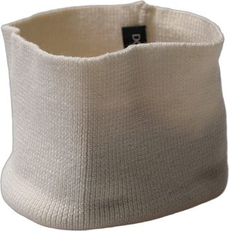 Dolce & Gabbana Ribbed Knit Scarf - White