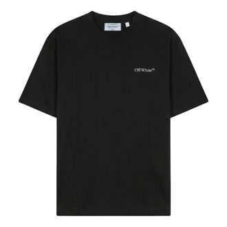 Off-white Homme, Tops, Noir, Taille: L T-shirt en coton noir avec logo